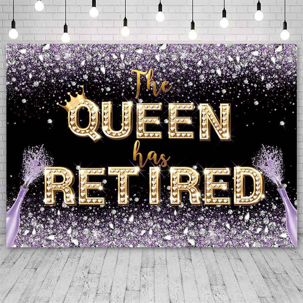 Amazon.com : SENDY 7x5ft The Queen Has Retired Backdrop Purple ...