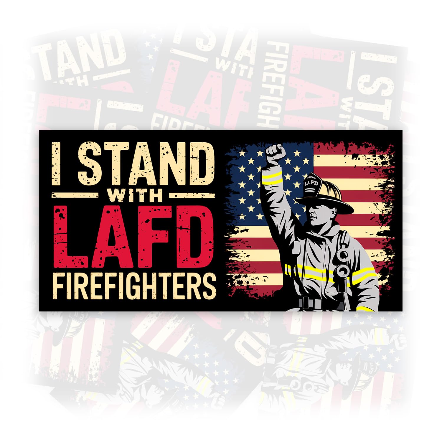 Amazon.com - I Stand with LAFD Firefighters | Bumper Sticker or Car ...