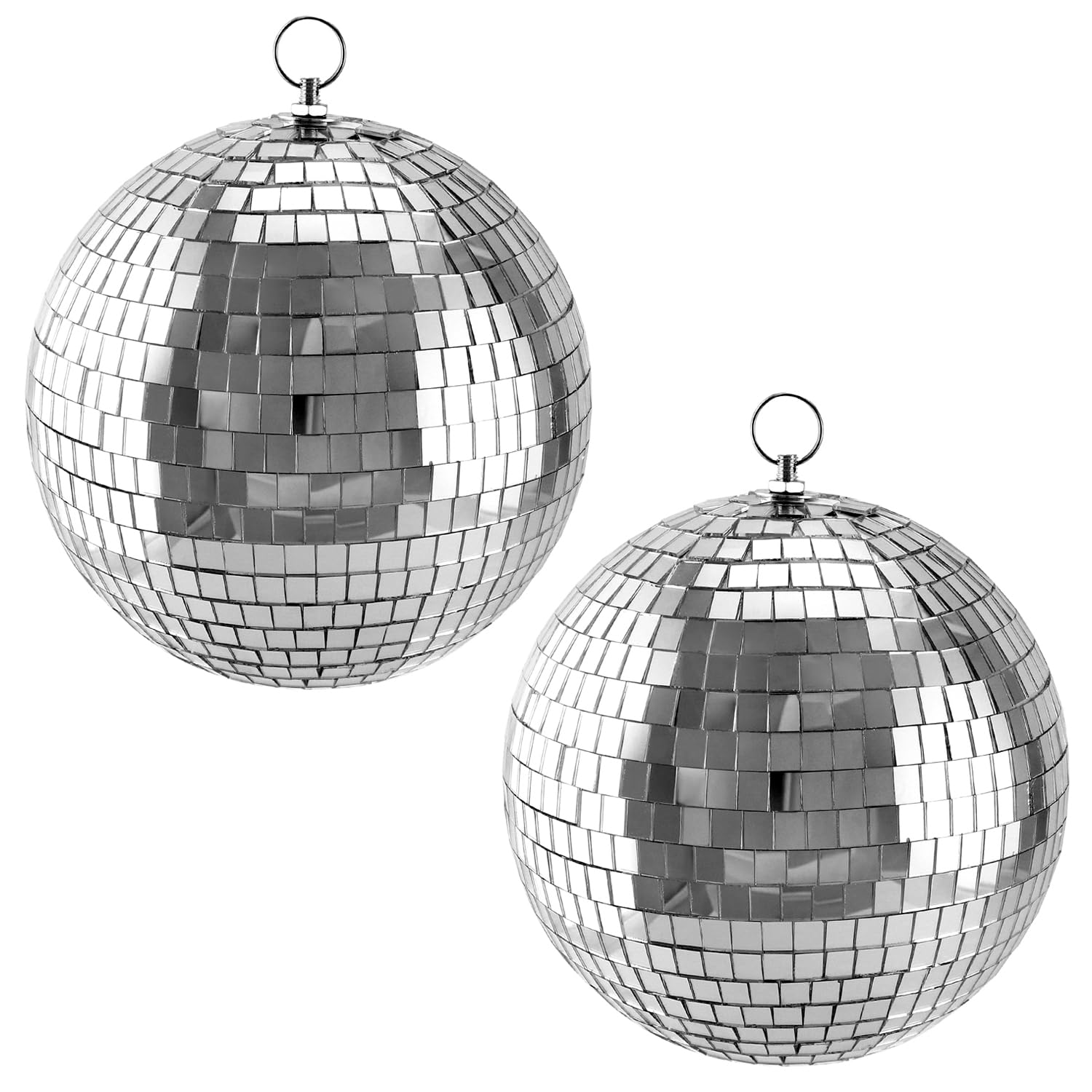 Snapklik.com : 8" Mirror Disco Ball Decor, 2 Pack Secure Wall & Ceiling ...