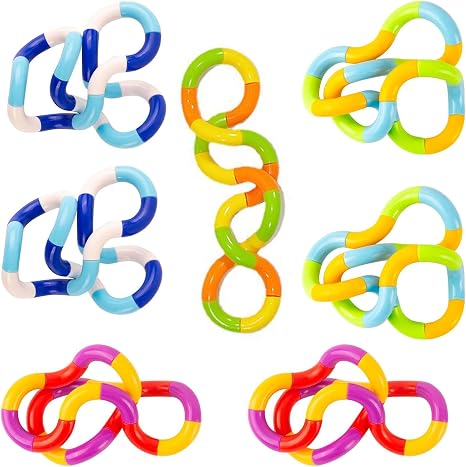 BAIYSFFG Tangle Fidget Toy 7 PCS Twisty Fidget Toy Stress Relief Stim ...