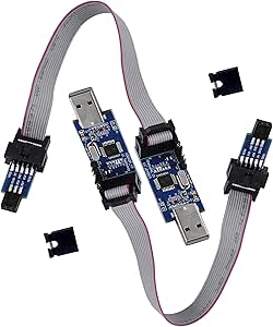 DIYmall USBASP Programmer 10 Pin AVR Downloader Flash Tool USB ISP Burn ...