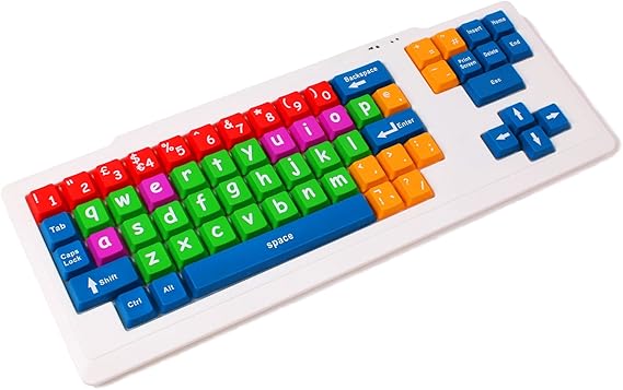 DURAGADGET PC-Tastatur PS2/USB, für Kinder, besonders behinderte ...