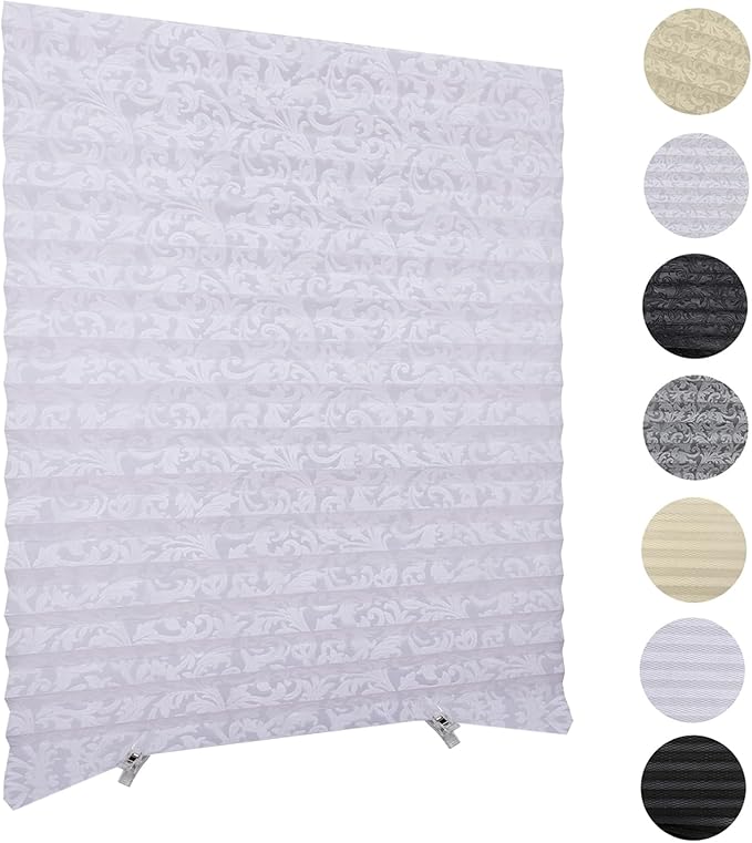 Amazon.com: Paper Blinds with Embossed Design Temporary Pleated Window ...