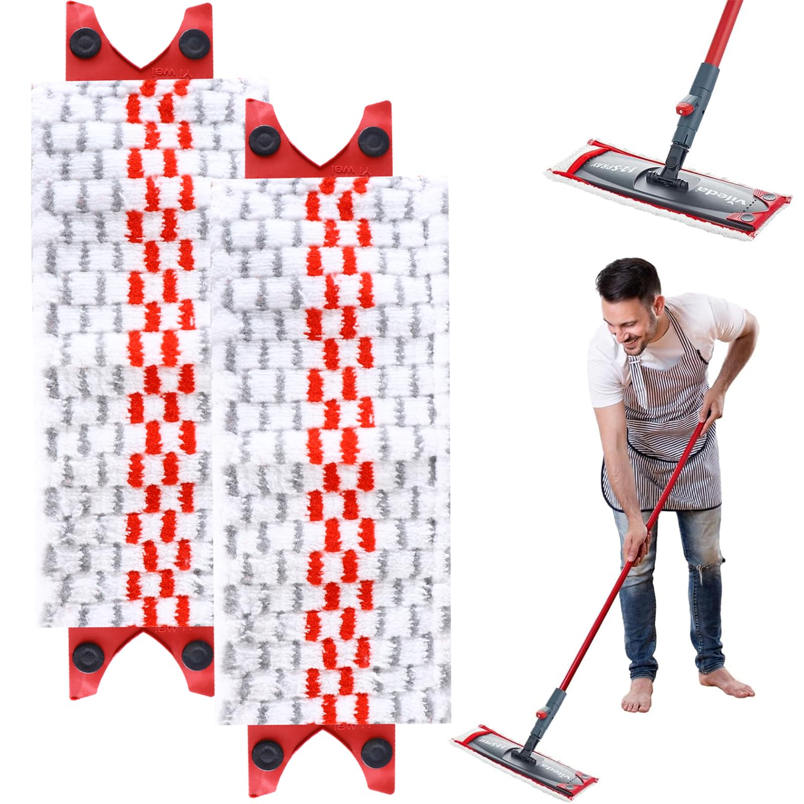 Microfiber Mop Pads for Vileda UltraMax Mops Refills 2 Pack Replacement ...