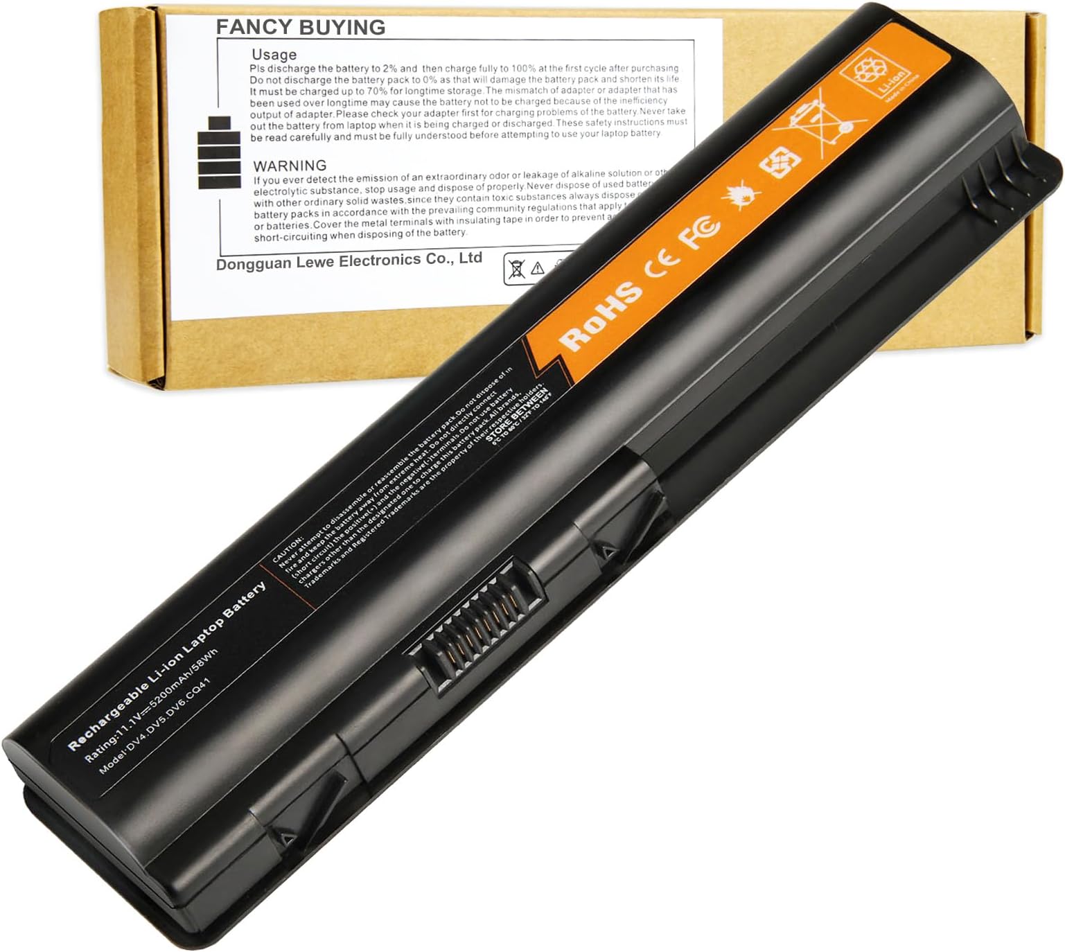 Amazon.com: High Performance 484170-001 Replacement Laptop Battery for ...