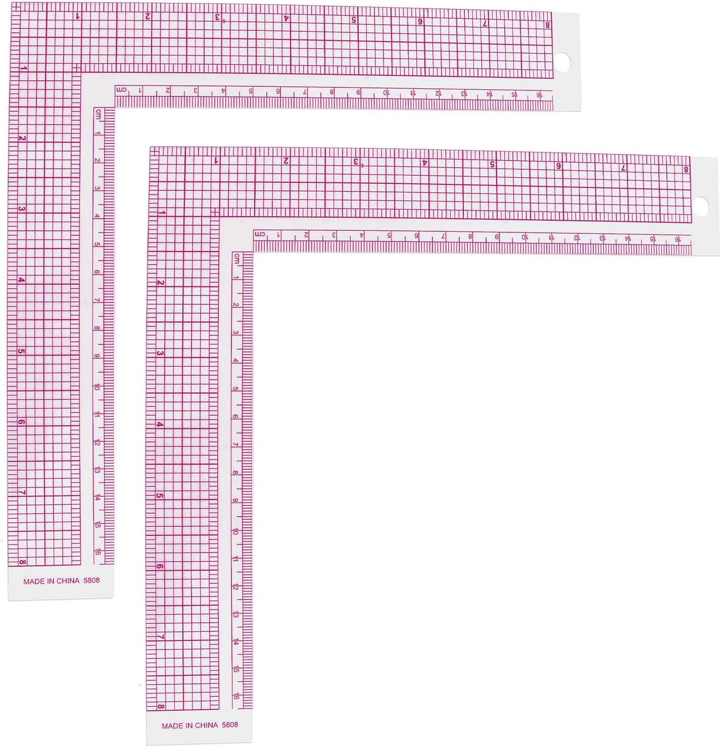 HAND 30cm (2 x 15cm) Metric Graders Set Square Ruler : Amazon.co.uk ...