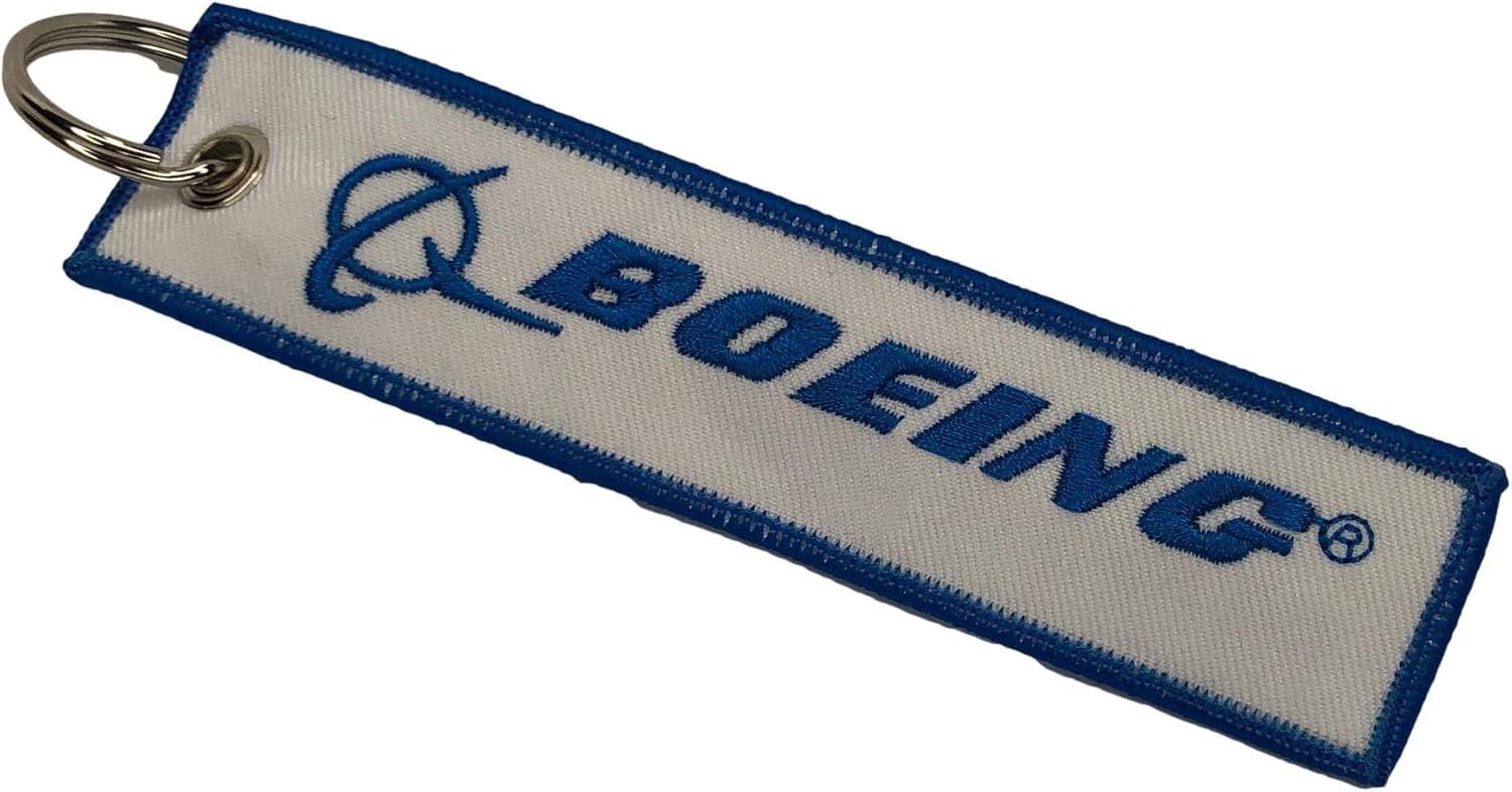 Amazon.com: Boeing Pilot Aviation Key Chain - Boeing Aircraft - Woven ...