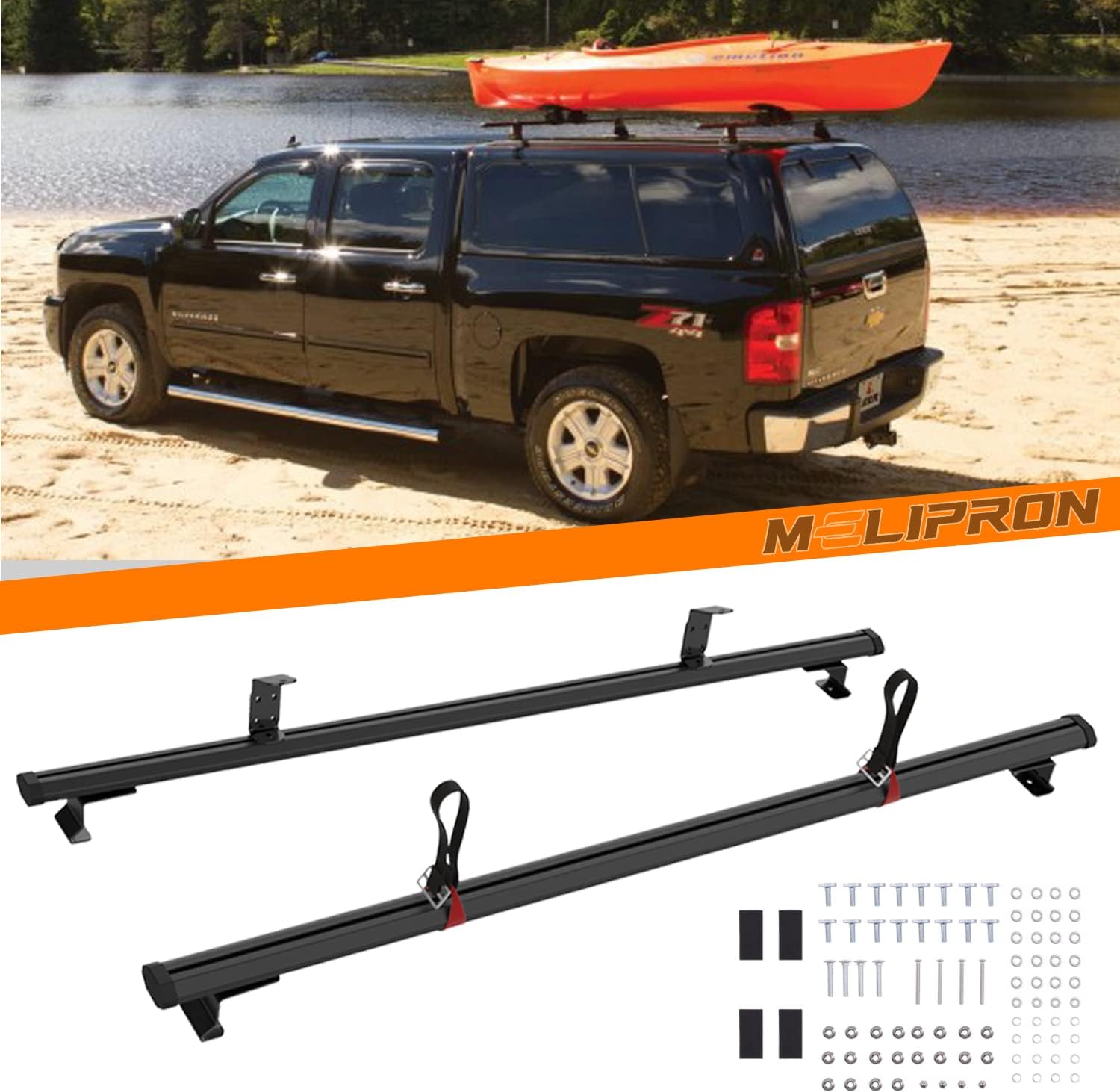 MELIPRON 60" Truck Cap & Topper Ladder Roof Rack Adjustable Van Rack ...