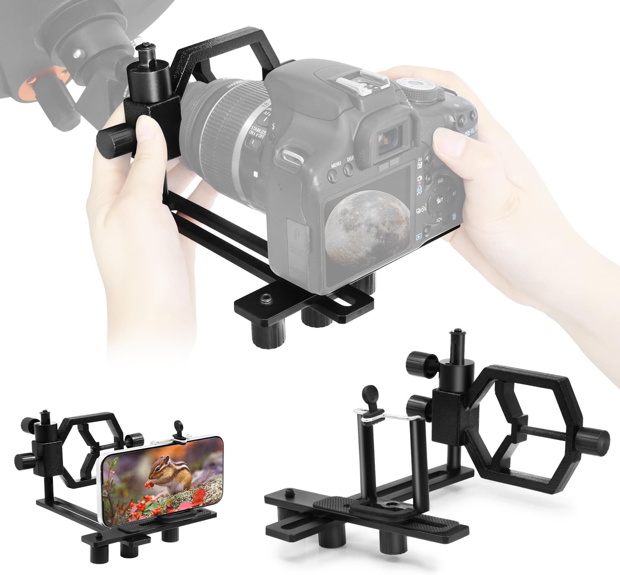 Amazon.com : Astromania Deluxe Metal Telescope Mount Phone & Camera ...
