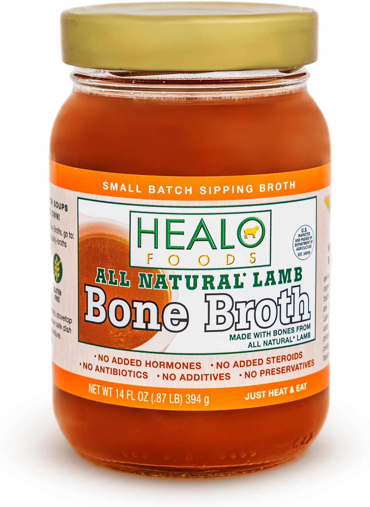 Amazon.com : Healo Foods All Natural Lamb Bone Broth: Collagen ...