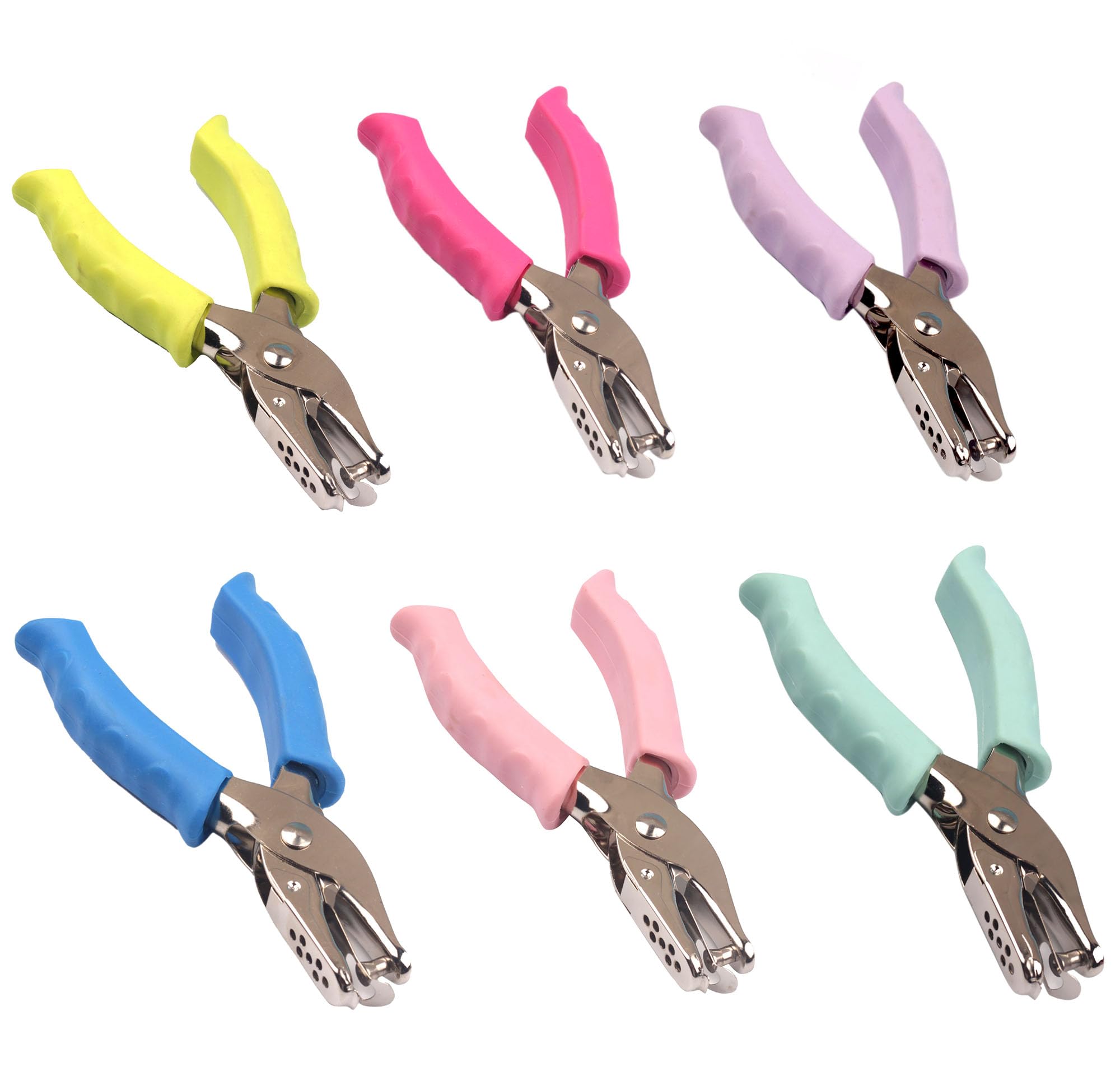 Amazon.com : 1/4 inch Single Hole Punch 6pcs Metal Handheld Small Paper ...
