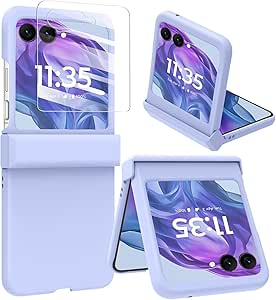 Amazon.com: MOWIME for Motorola Razr Plus 2024 Case with Hinge Protector, [Built-in Screen ...
