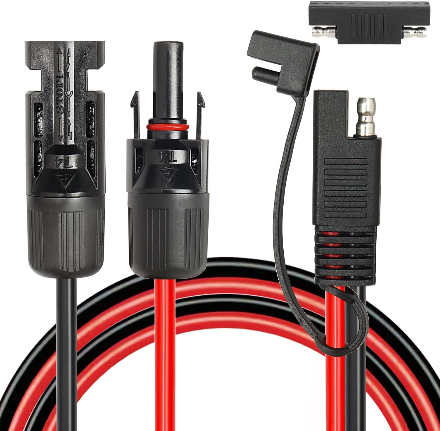 Amazon.com: MOOKEERF Solar Panel to SAE Adapter Cable - 8FT 10AWG Solar ...