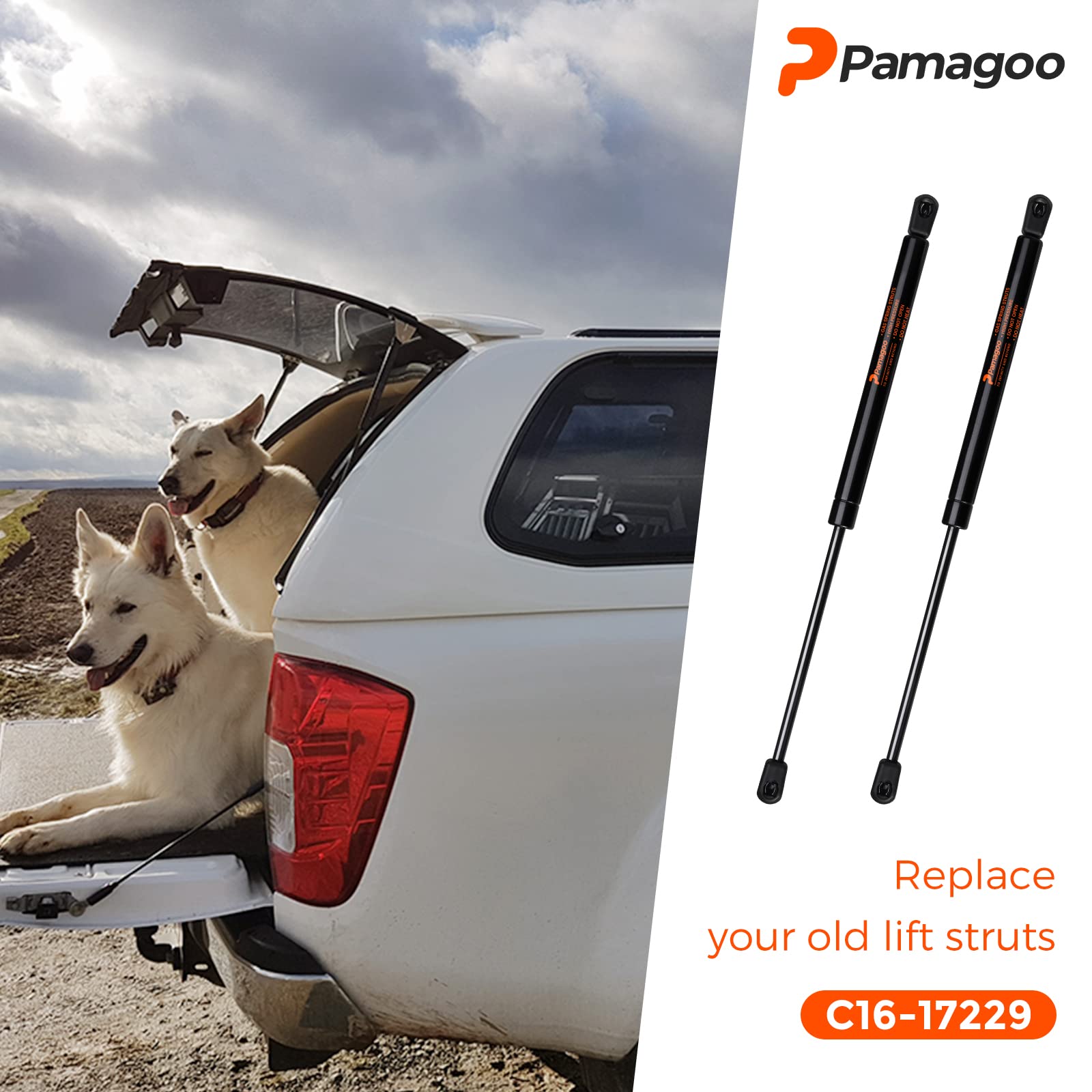 Snapklik.com : PAMAGOO C16-17229 C1617229 16 Inch Gas Strut 10 Lb 45 N ...