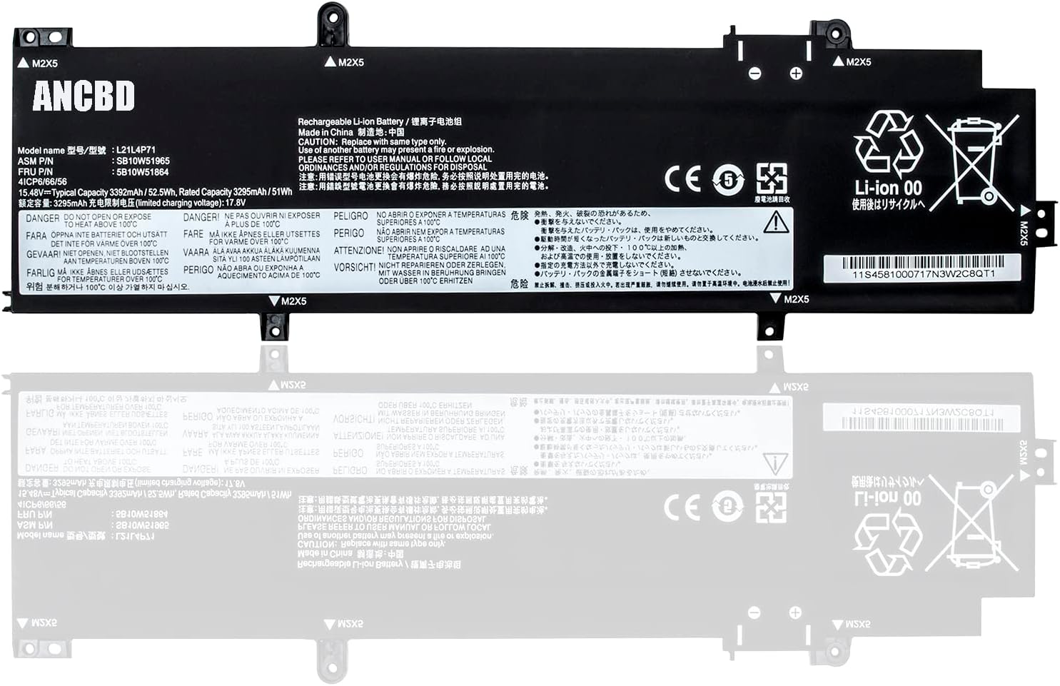Amazon.com: ANCBD L21L4P71 batery for Lenovo Thinkpad T14 Gen 3 P14s ...