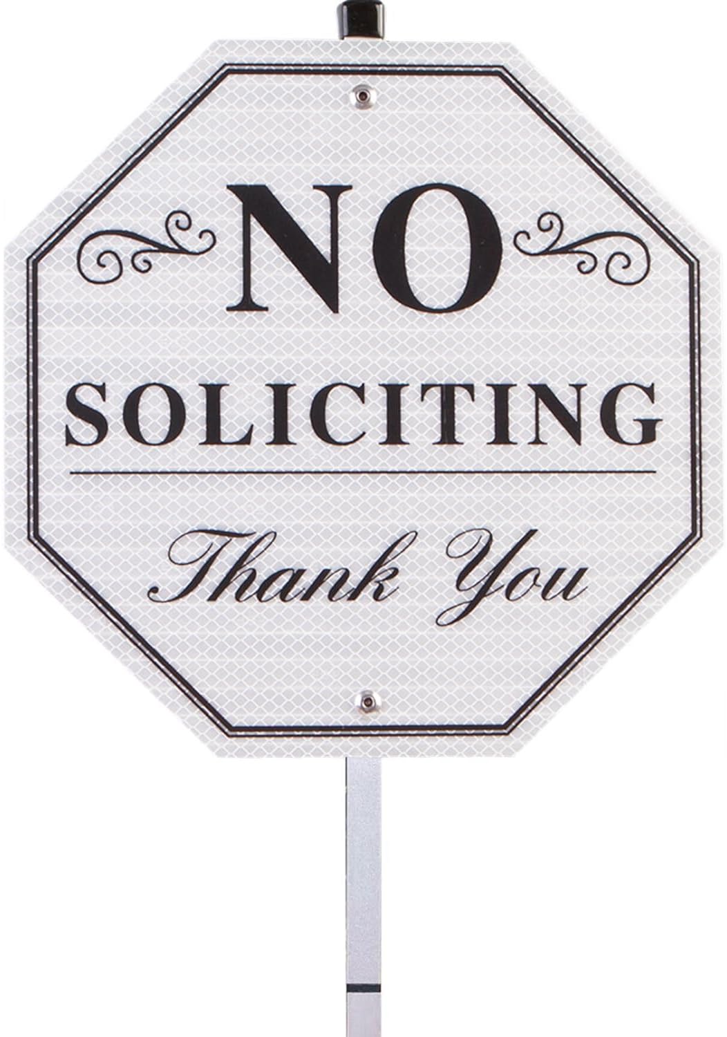 Amazon.com: HEIOKEY Honeycomb Reflective No Soliciting Sign for Yard ...