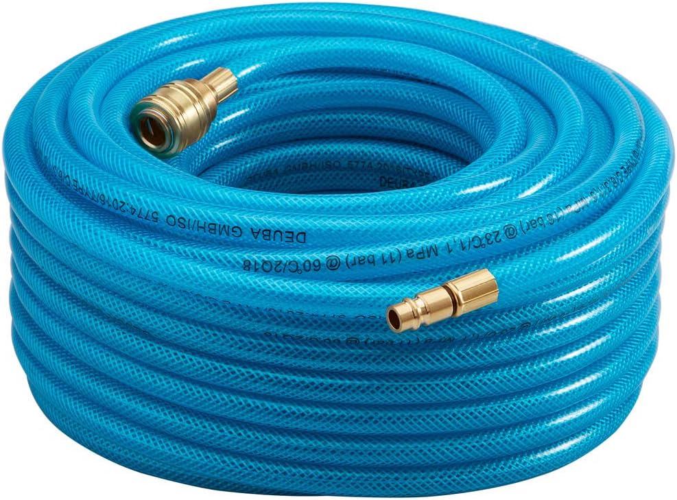 Poppstar PVC Air Line Hose 6/12mm, 20m Long, Quick Coupling & Fitting ...