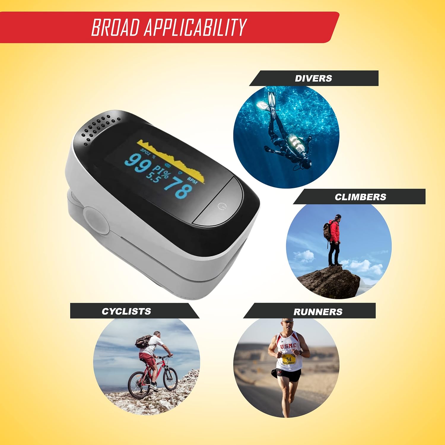 Pulse Oximeter fingertip,LED display, Blood Oxygen Monitor/oximeter, UK ...