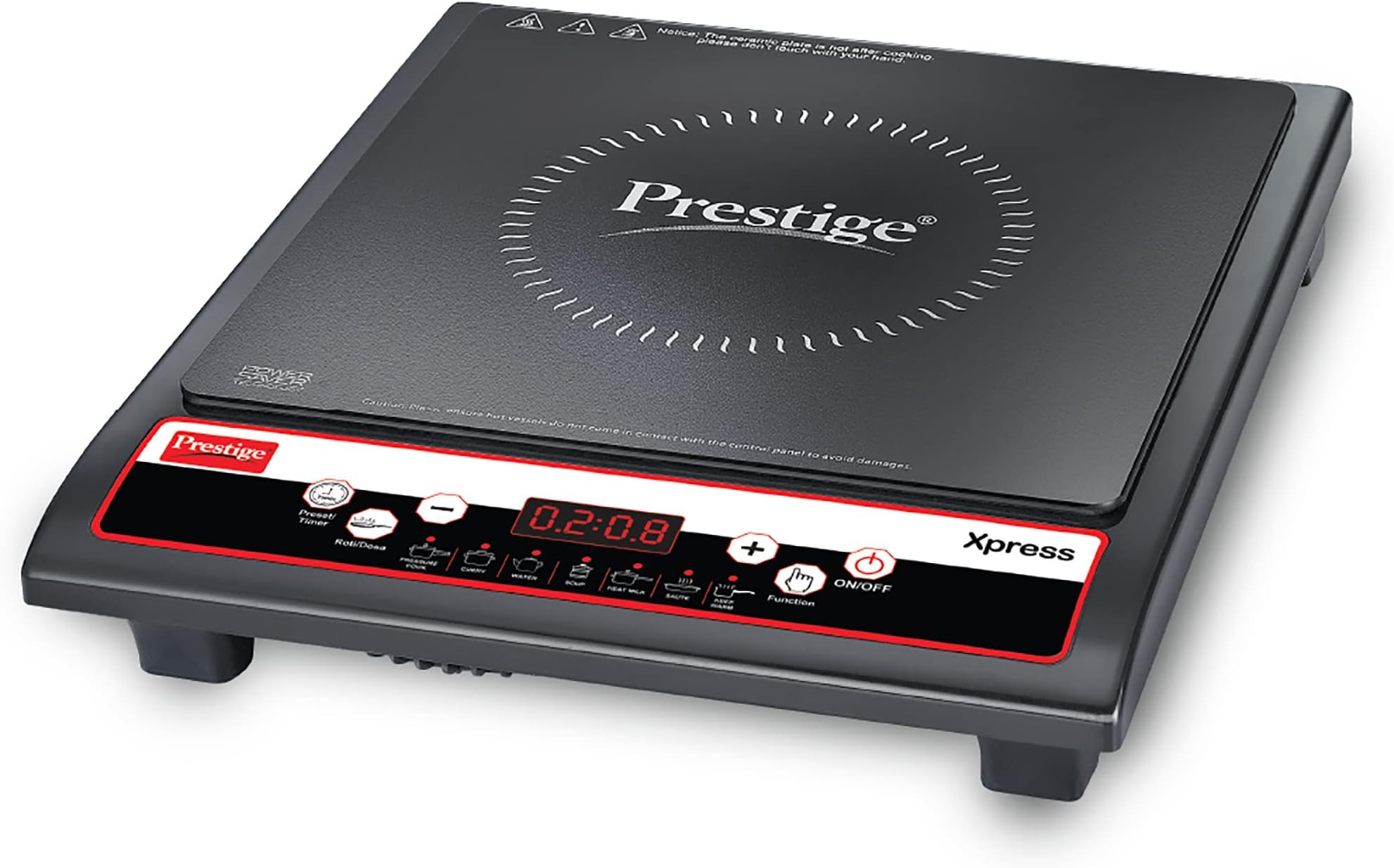 Buy Prestige Xpress 1200W Induction Cooktop with Ceramic Plates, Black ...