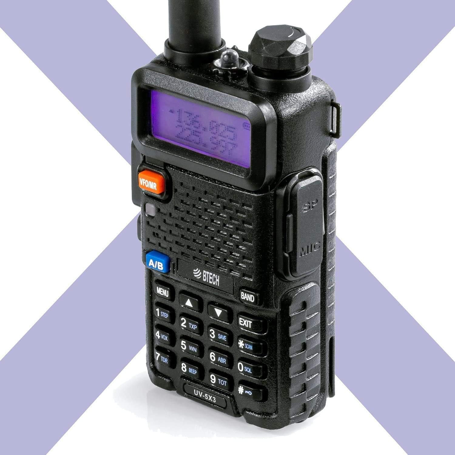 Amazon.com: BTECH UV-5X3 5 Watt Tri-Band Radio : VHF, 1.25M, UHF ...