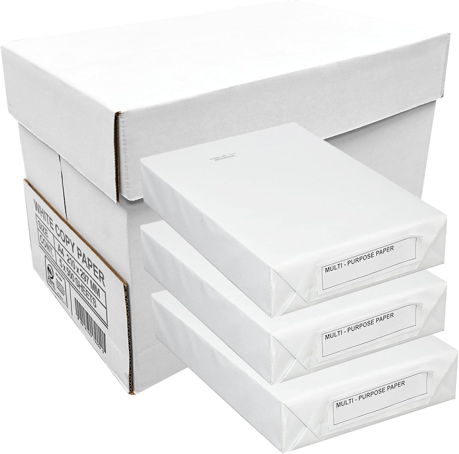 A4 White Copier Paper Multifunctional Ream Wrapped 80gsm Multi-Purpose ...