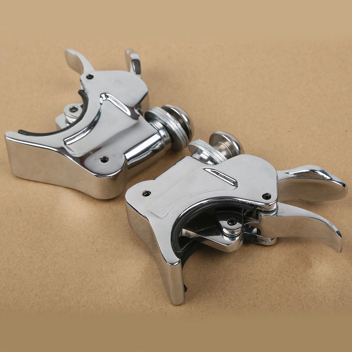 Amazon.com: XMT-Moto 39mm Chrome Quick Release Windshield Clamp fits ...