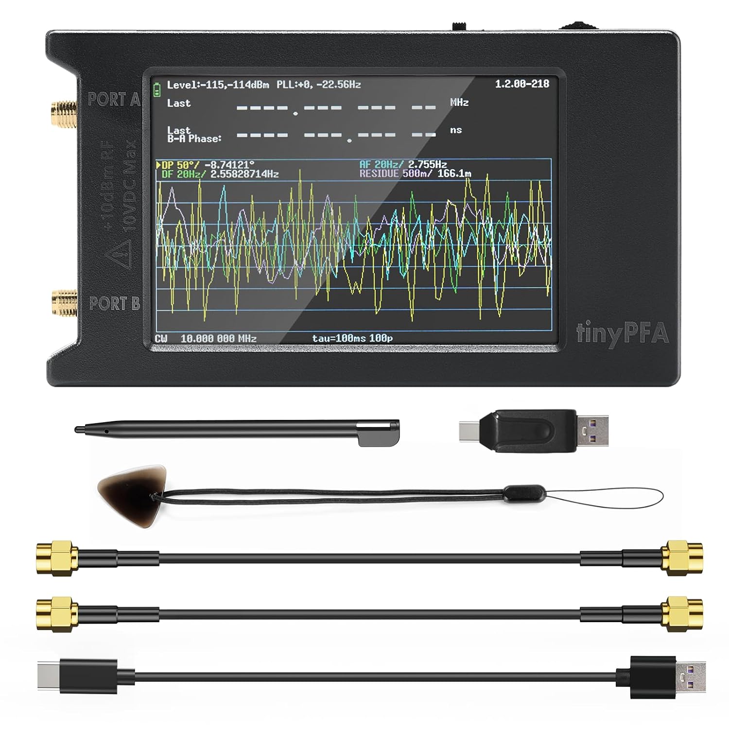 SeeSii TinyPFA Phase Frequency Analyzer, 4" Touch Screen 1MHz-300MHz ...