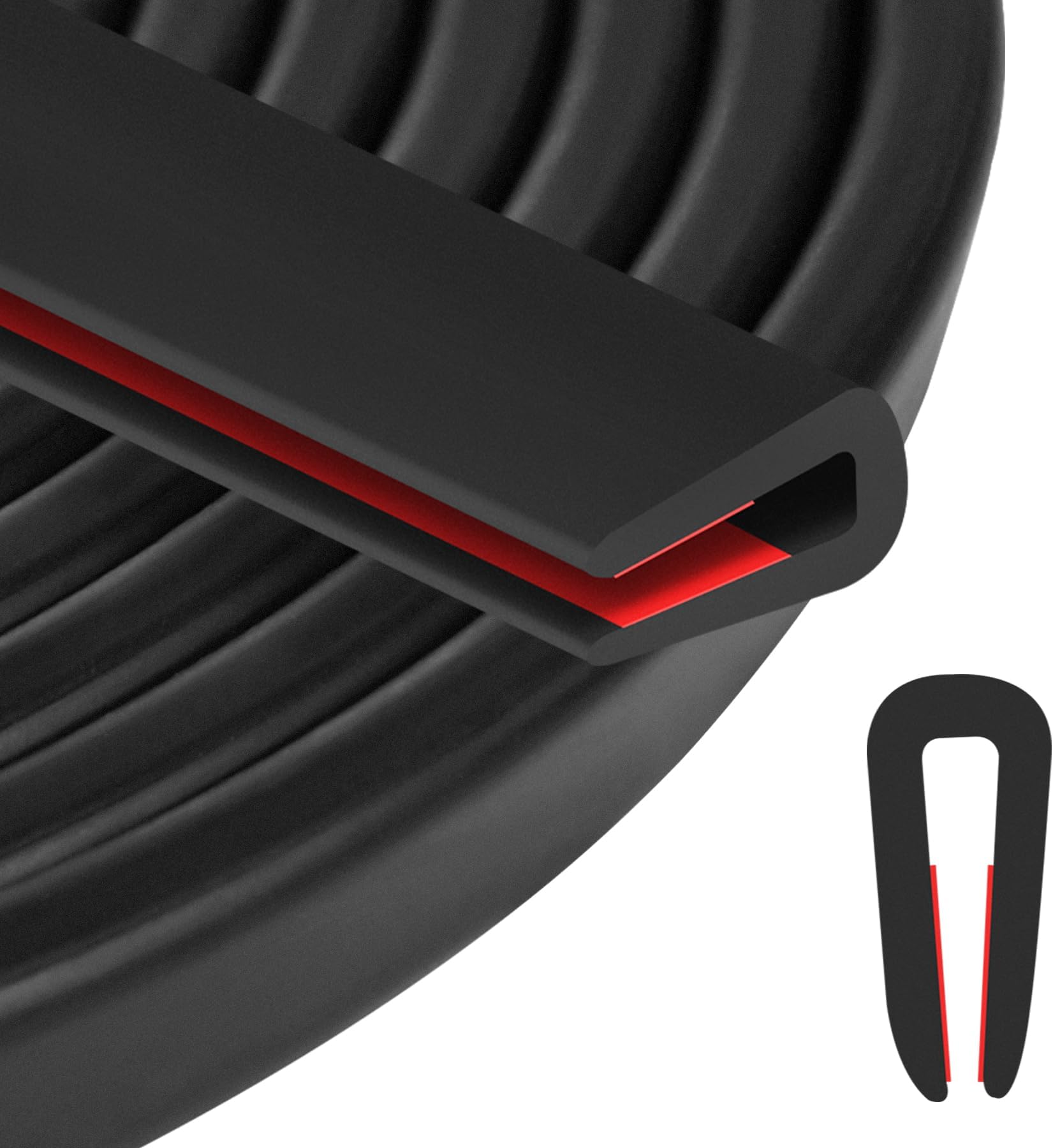 Rubber Edge Trim, U Channel Edge Trim with Metal Clips Edge Guard ...
