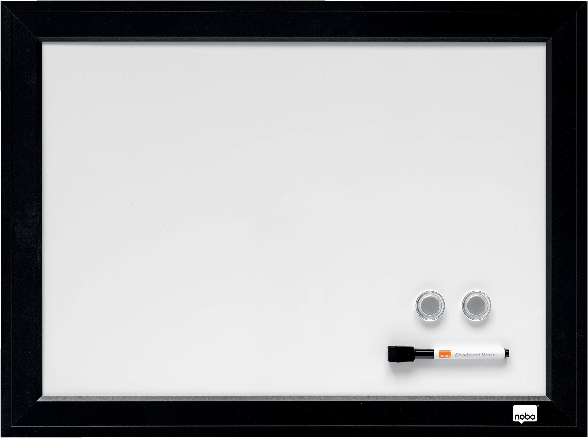 Nobo Small Magnetic Whiteboard With Black Frame, Wall Mountable ...