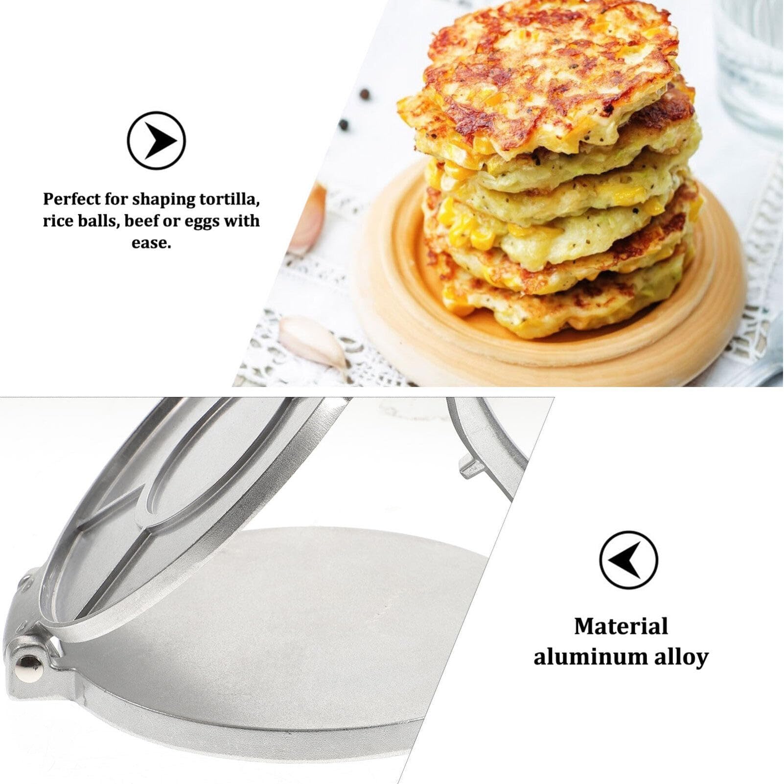 Snapklik.com : SOLUSTRE Tortilla Press 6 Inch - Aluminum Tortilla Press ...