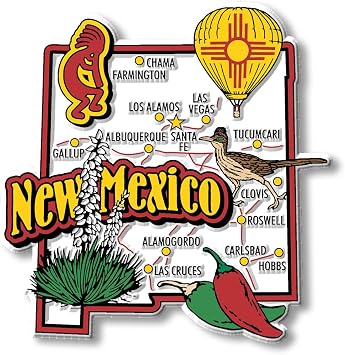 Amazon.com: New Mexico Jumbo State Magnet by Classic Magnets, 3.5" x 3. ...