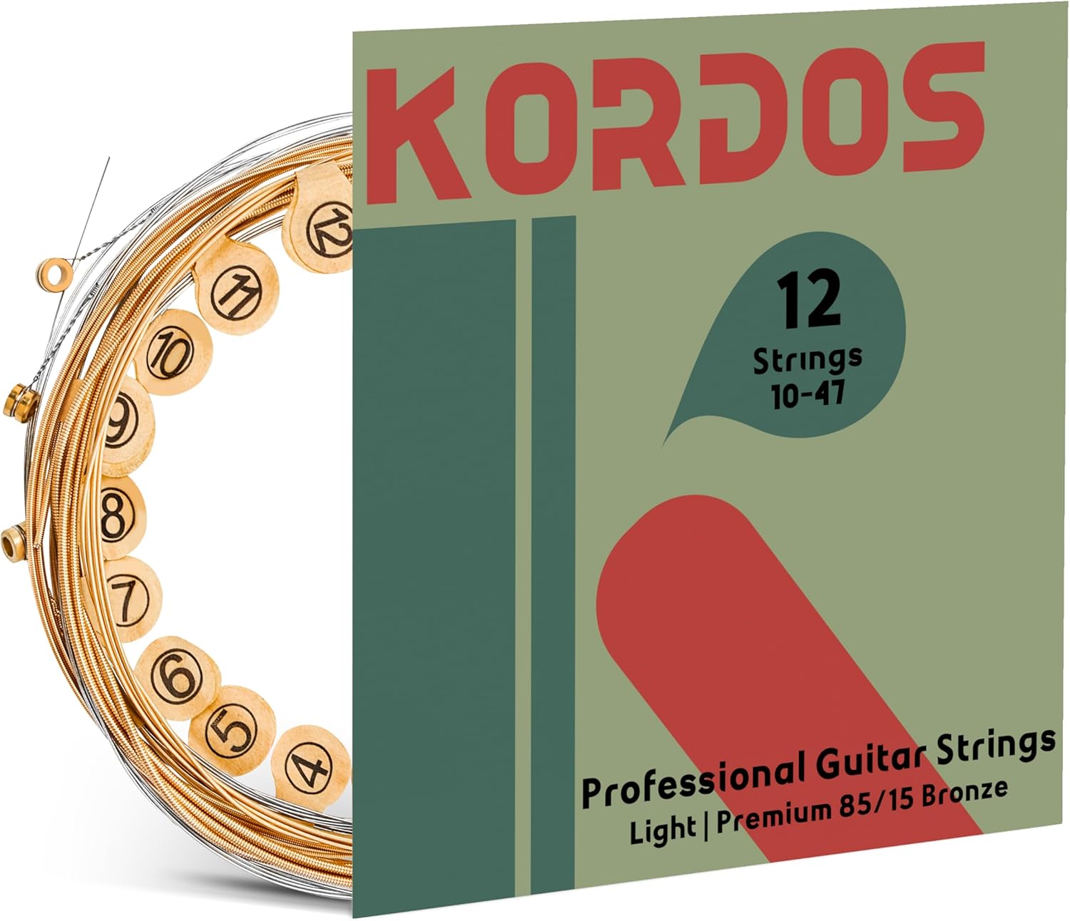Amazon.com: KORDOS 12 String Acoustic Strings, Vacuum-Sealed Packing ...