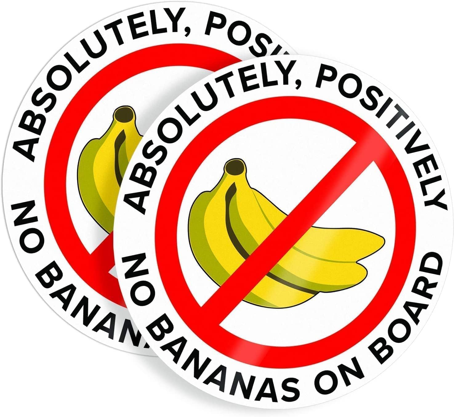 Amazon.com - No Bananas On Board Sticker Funny Fish Fishing Decal ...