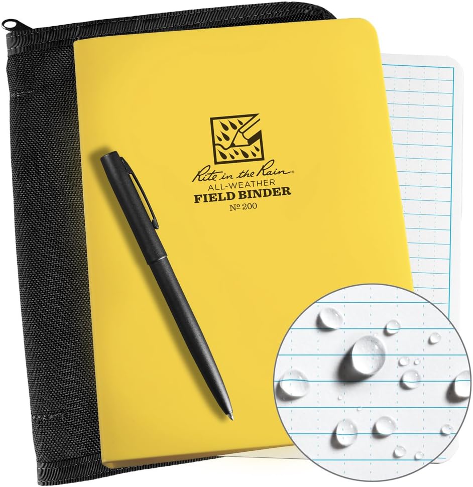 Amazon.com : Rite in the Rain Weatherproof Binder Kit: Black Cordura ...