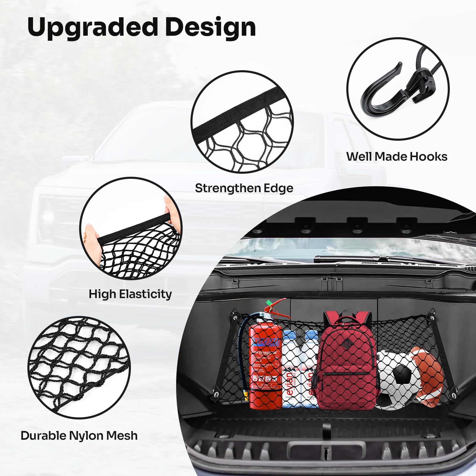 Snapklik.com : Front Trunk Frunk Cargo Net For 2022-2025 2026 Ford F ...