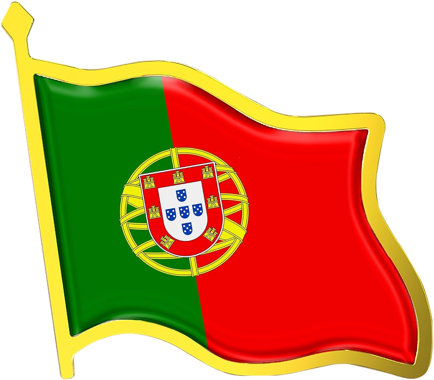 Amazon.com: Portugal Flag Lapel Pin - Enamel Metal National Badge ...