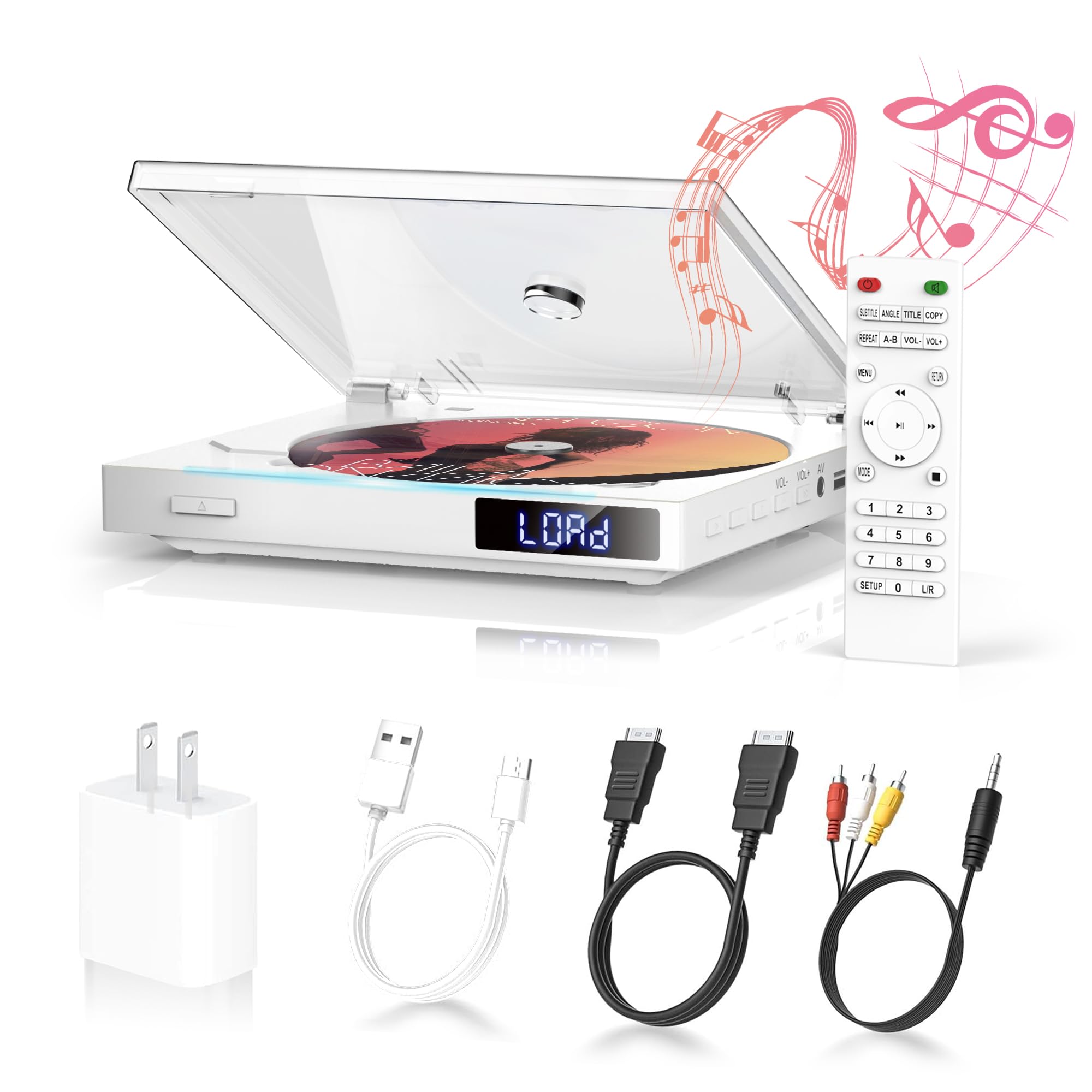 Buy Mini DVD Player with HiFi Built-in Speakers, Region Free DVD ...