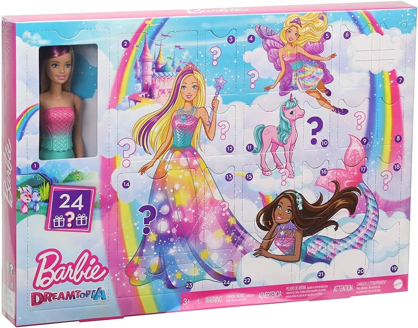 Barbie- Calendario dell'Avvento di Barbie Dreamtopia con Bambola Bionda ...