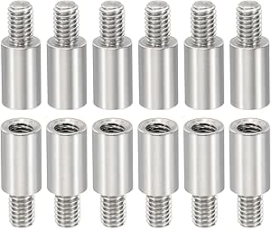 PATIKIL 12pcs M4 Standoffs, M4 10+6mm Spacer Standoffs Steel Threaded ...