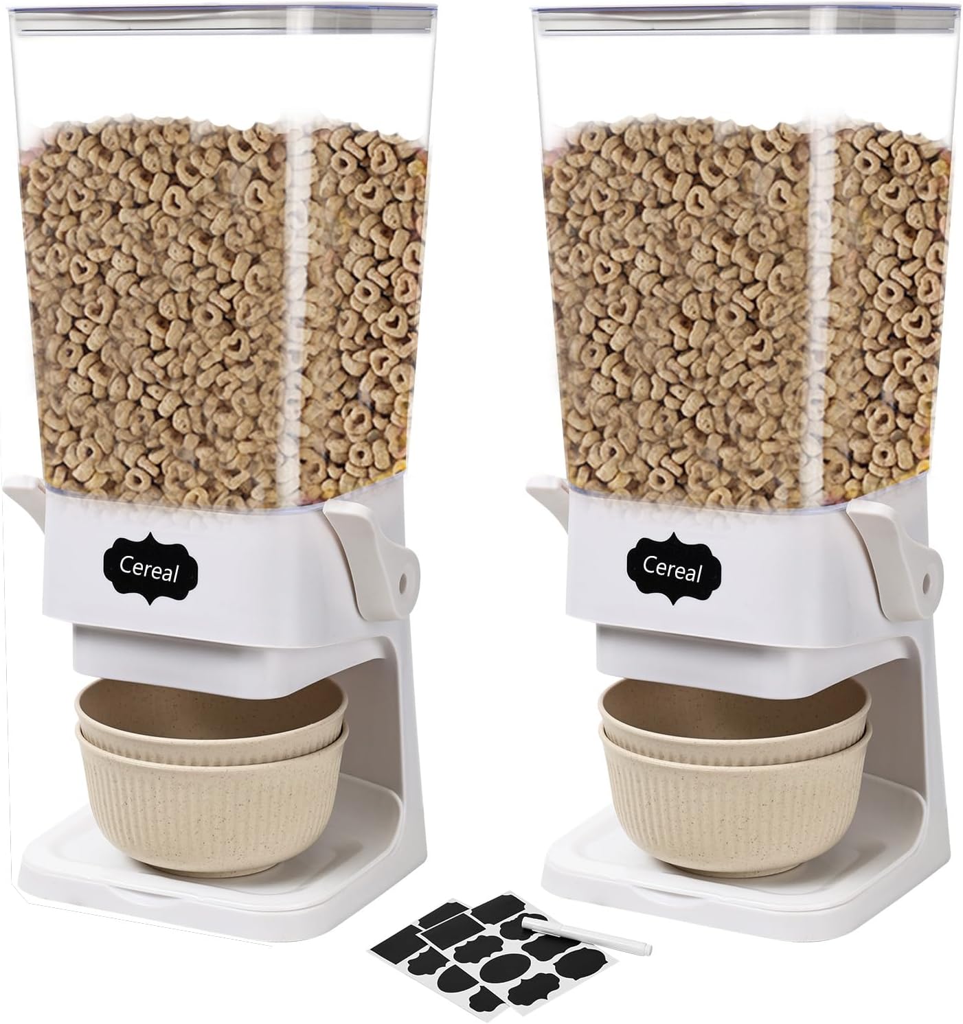 Amazon.com: CroBlissful 3 Pcs Cereal Dispenser Countertop 3.75L Cereal ...