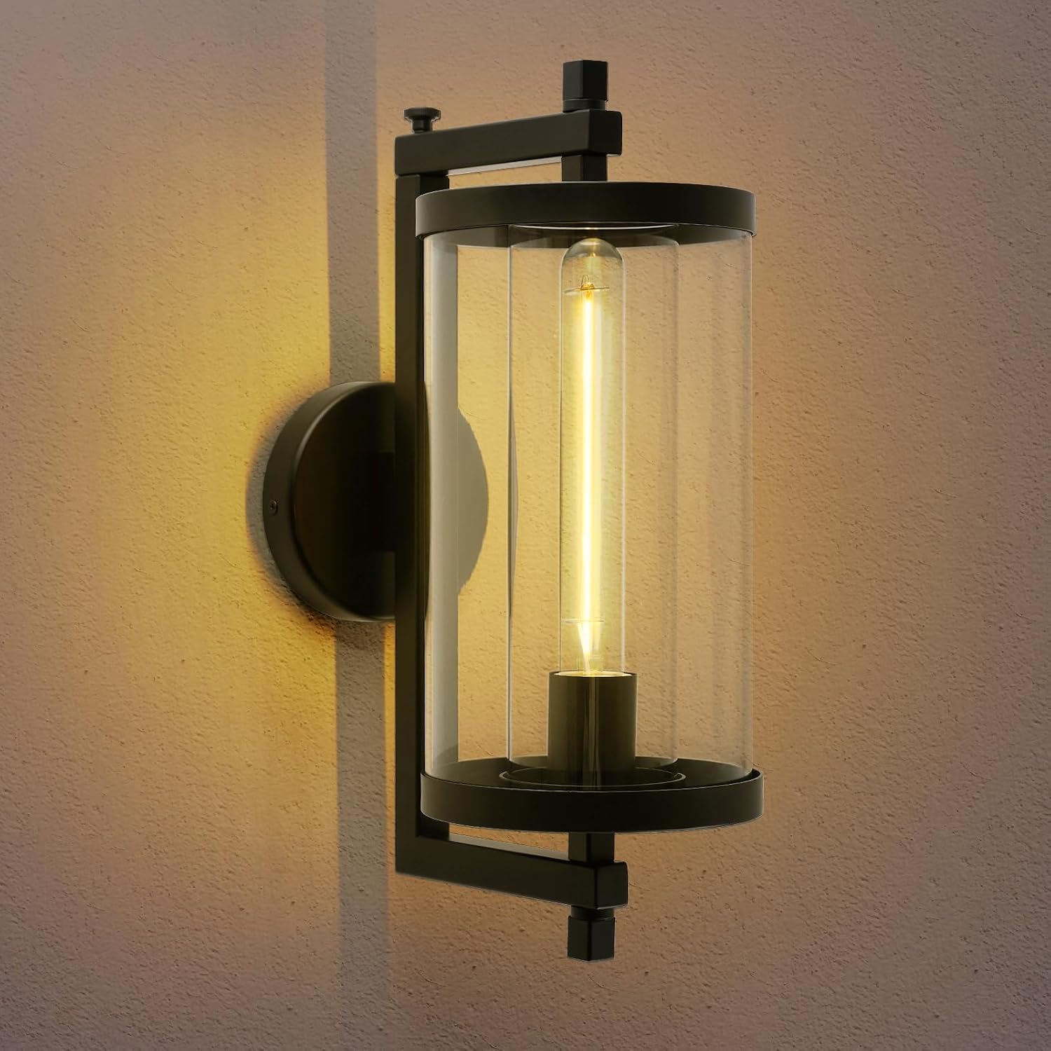 Knurldon 16'' Large Wall Light Fixture for House Black Wall Sconce ...
