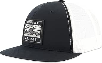 Element Trucker Hat, 6 Panel Adult Baseball Cap with Flat Brim, Black ...