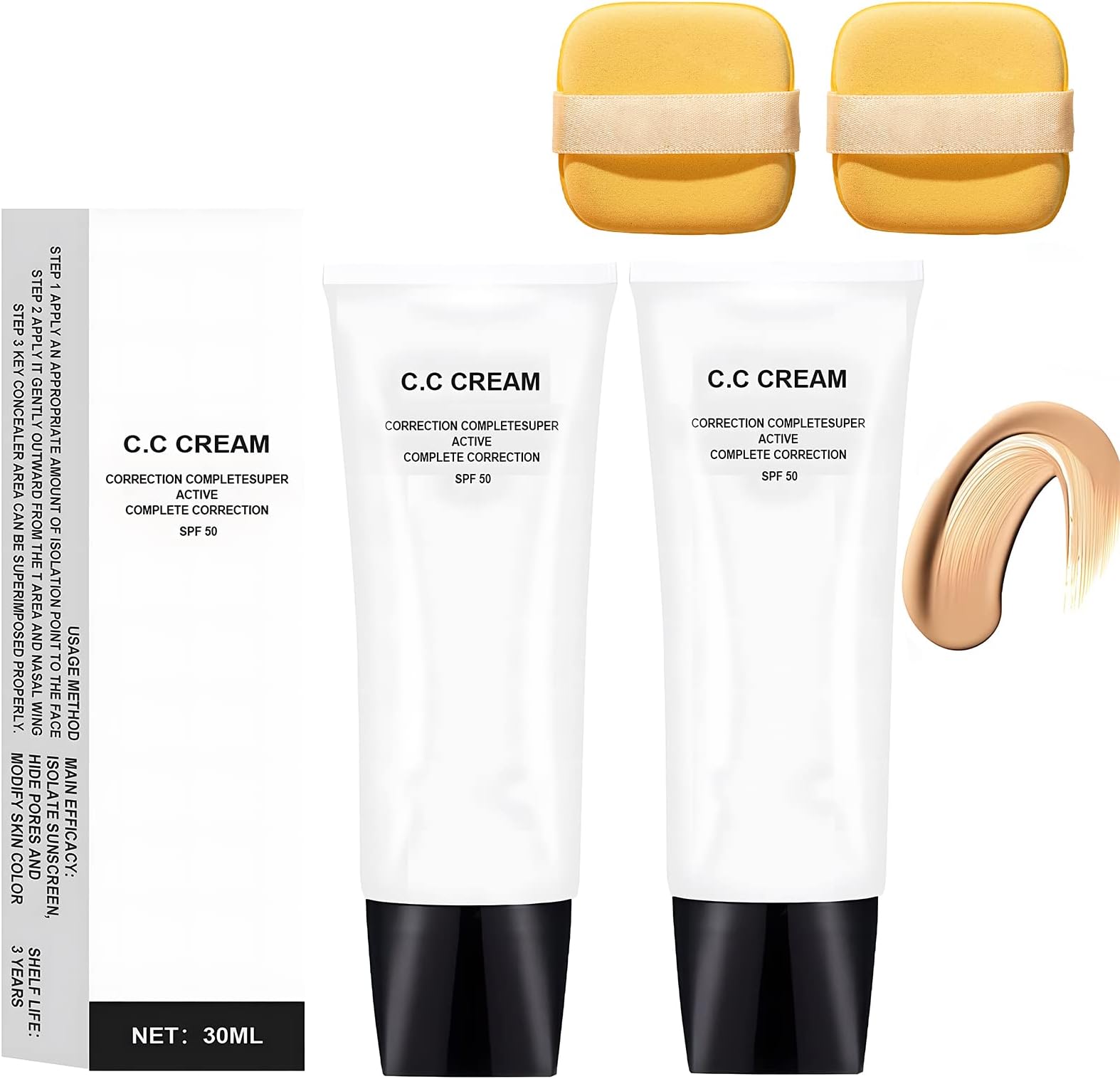 Amazon.com: Skin Tone Adjusting CC Cream SPF 50 Foundation Mature Skin ...