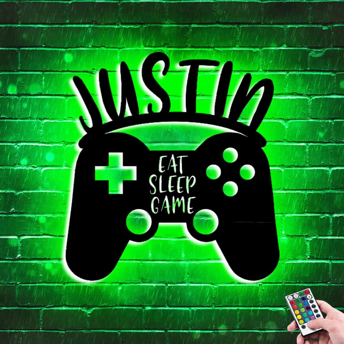Personalized Wall Game Controller Sign| Custom Name Wood/Metal Gaming ...