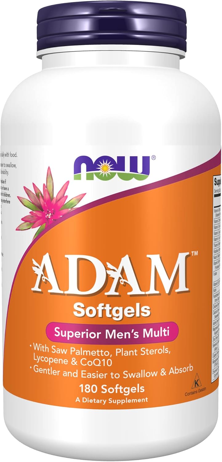 Amazon.com: NOW Supplements, ADAM™ Men's Multivitamin with Saw Palmetto ...