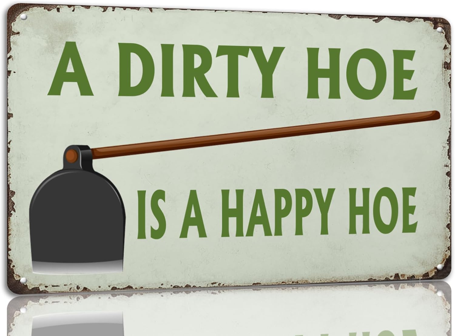 Amazon.com: A Dirty Hoe Is A Happy Hoe Tin Sign The Dirty Hoe Metal ...
