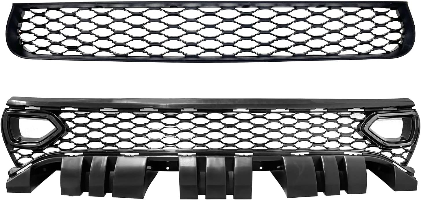 MATMACRO Rejilla inferior superior delantera compatible con Dodge ...