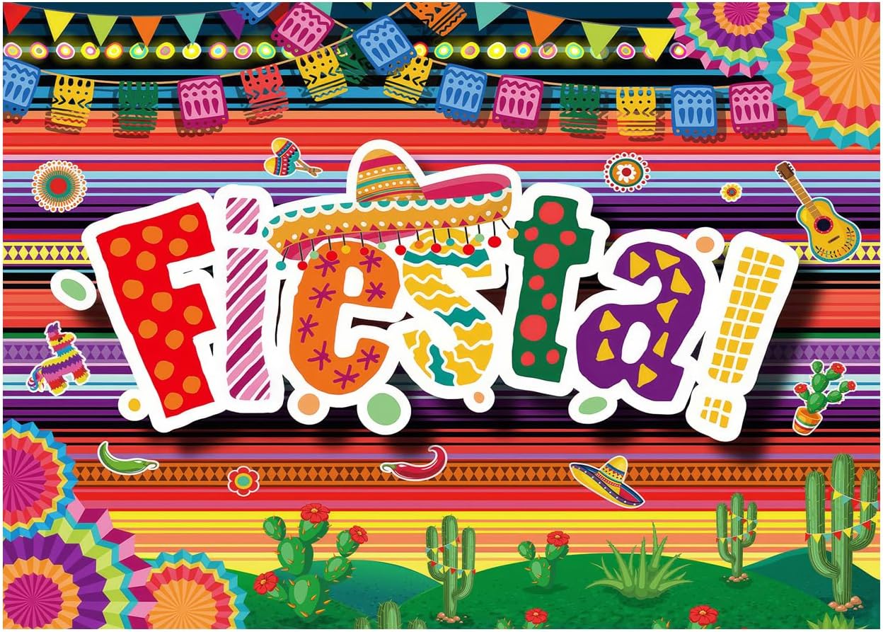 Amazon.com : WOLADA Mexican Fiesta Backdrop Fiesta Theme Photography ...