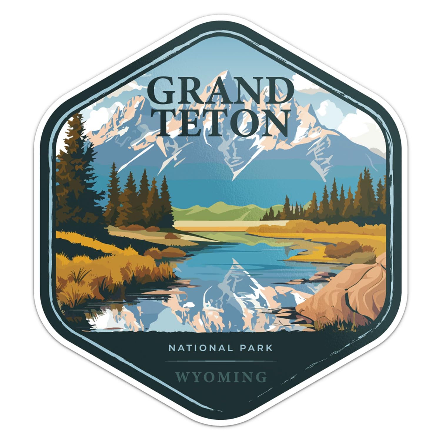 Amazon.com - Grand Teton National Park Sticker - Waterproof Vinyl Decal ...