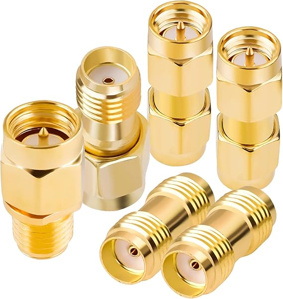 Amazon.com: Goupchn SMA Adapter Kit 6PCS SMA Male Female Audio Extension RF Coaxial Connector ...